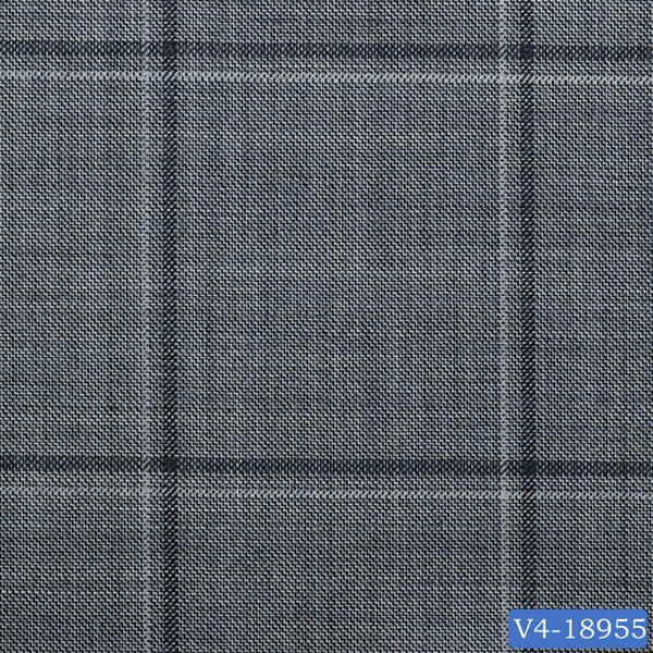 Pewter Grey with Dark Windowpane Suit - Nasir Suits